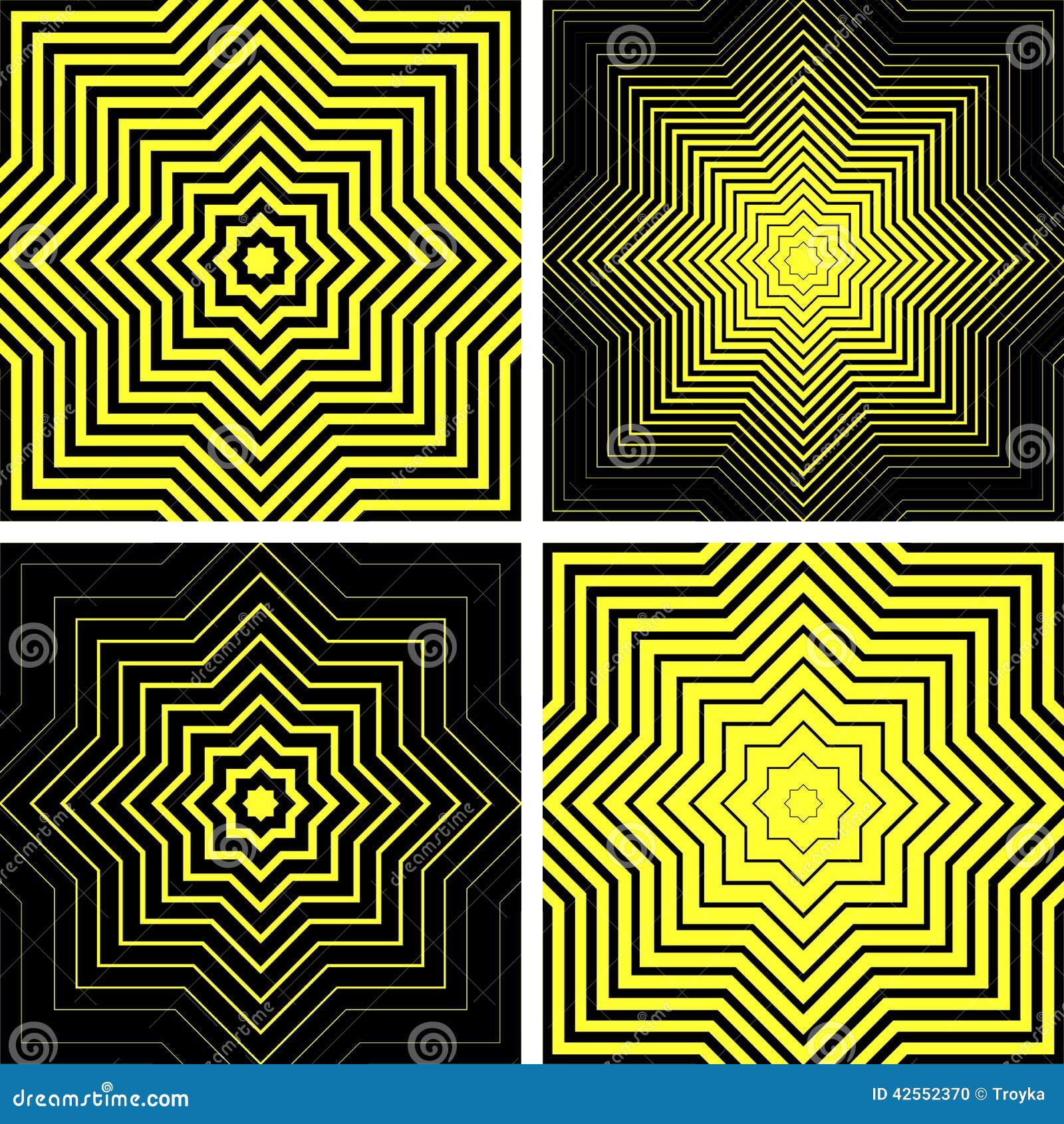 Octagons Shapes. Abstract Backgrounds Set. Vector Illustration ...