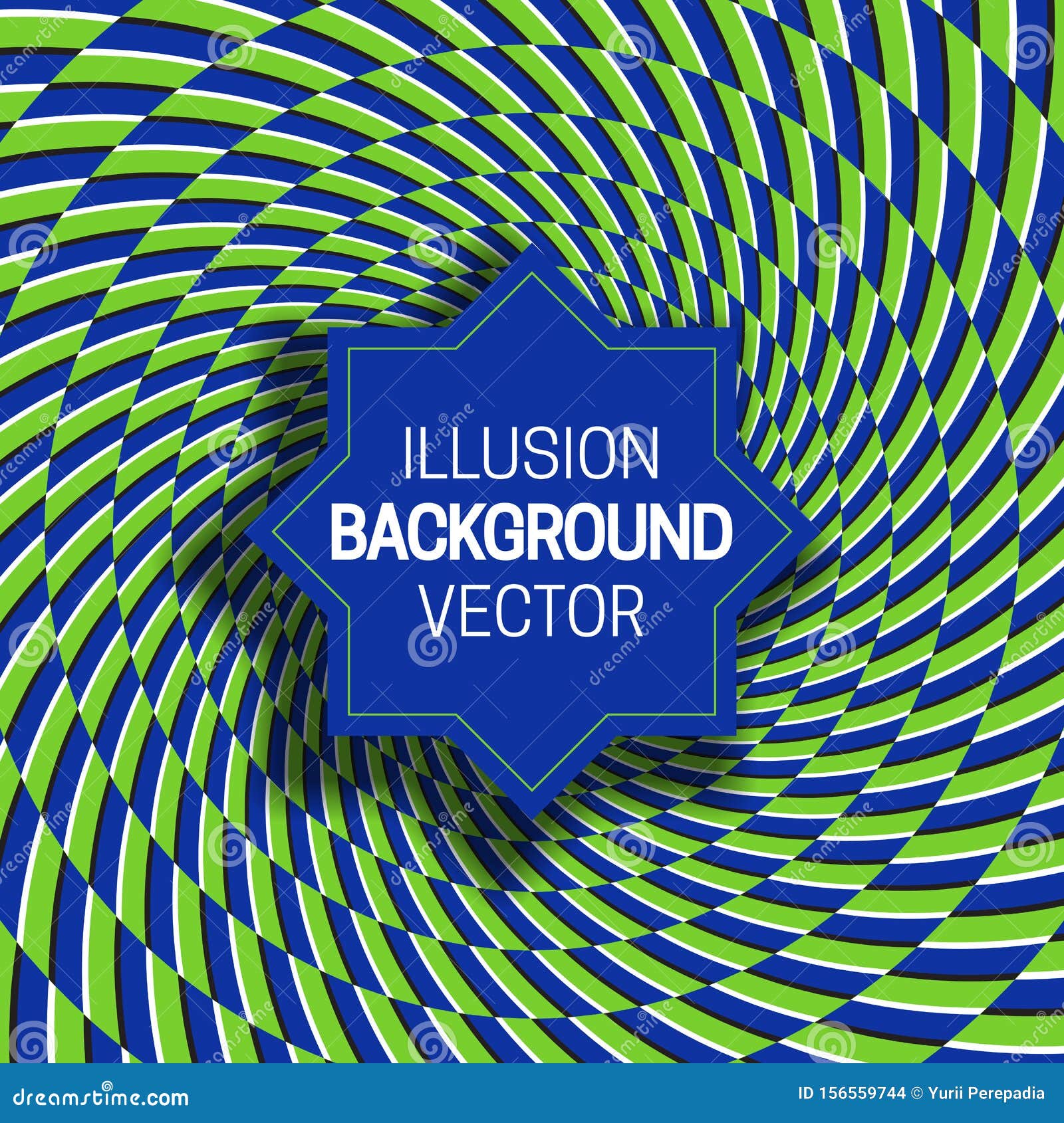 Octagram Frame On Orange Green Optical Illusion Background Of Moving ...