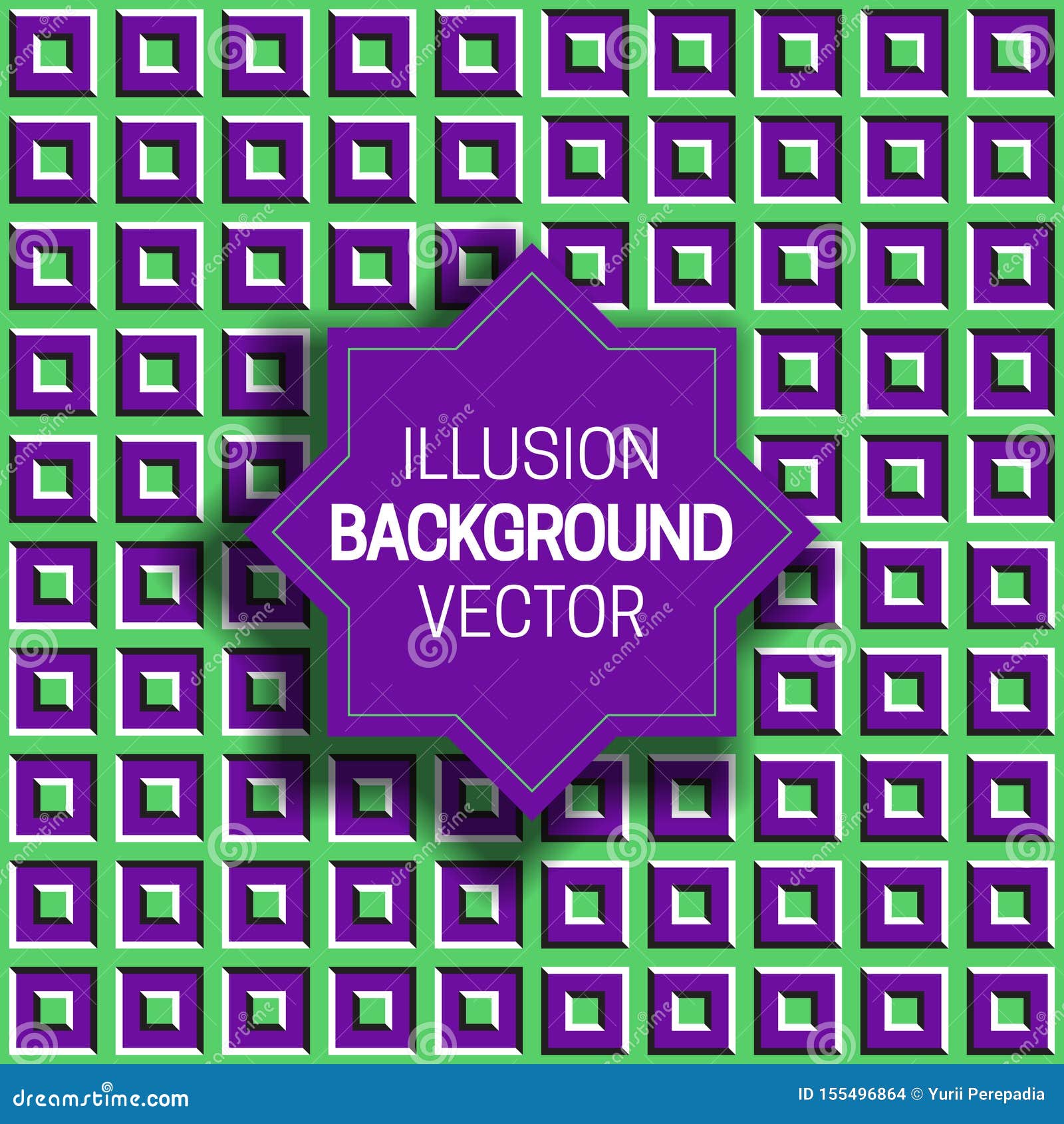 Octagram Frame On Orange Green Optical Illusion Background Of Moving ...