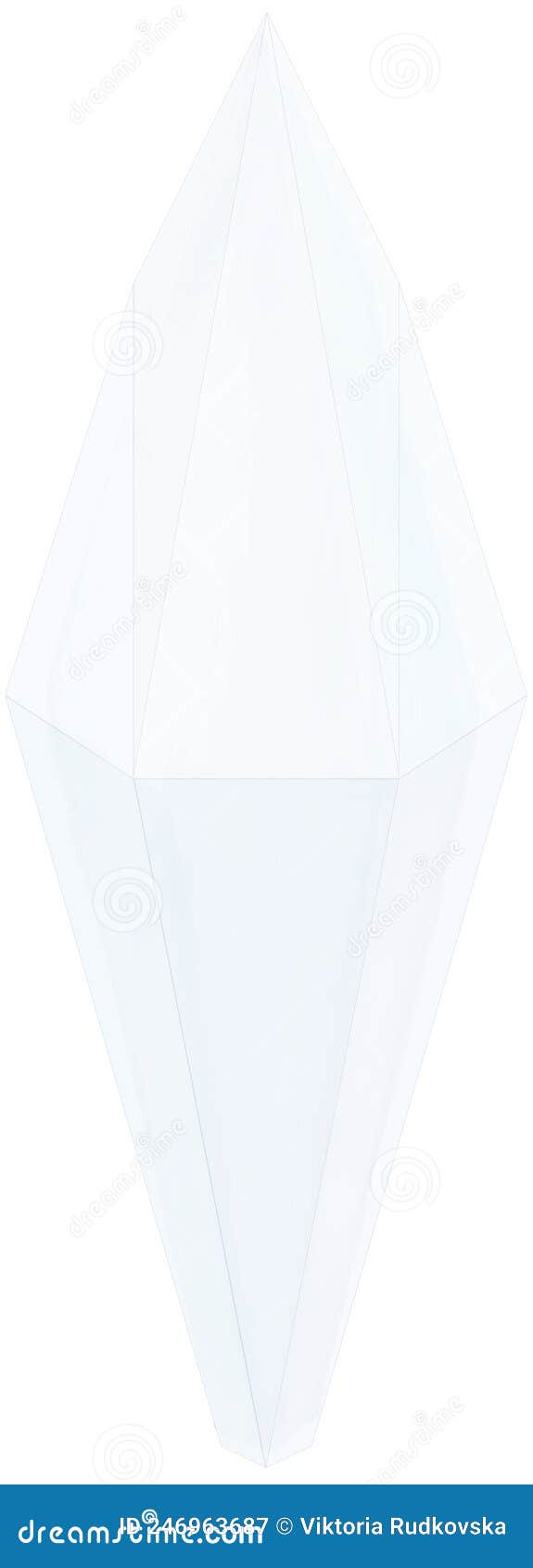 Octahedral Crystal. Polyhedron. Vitreous Crystal. Vector. Stock Vector ...