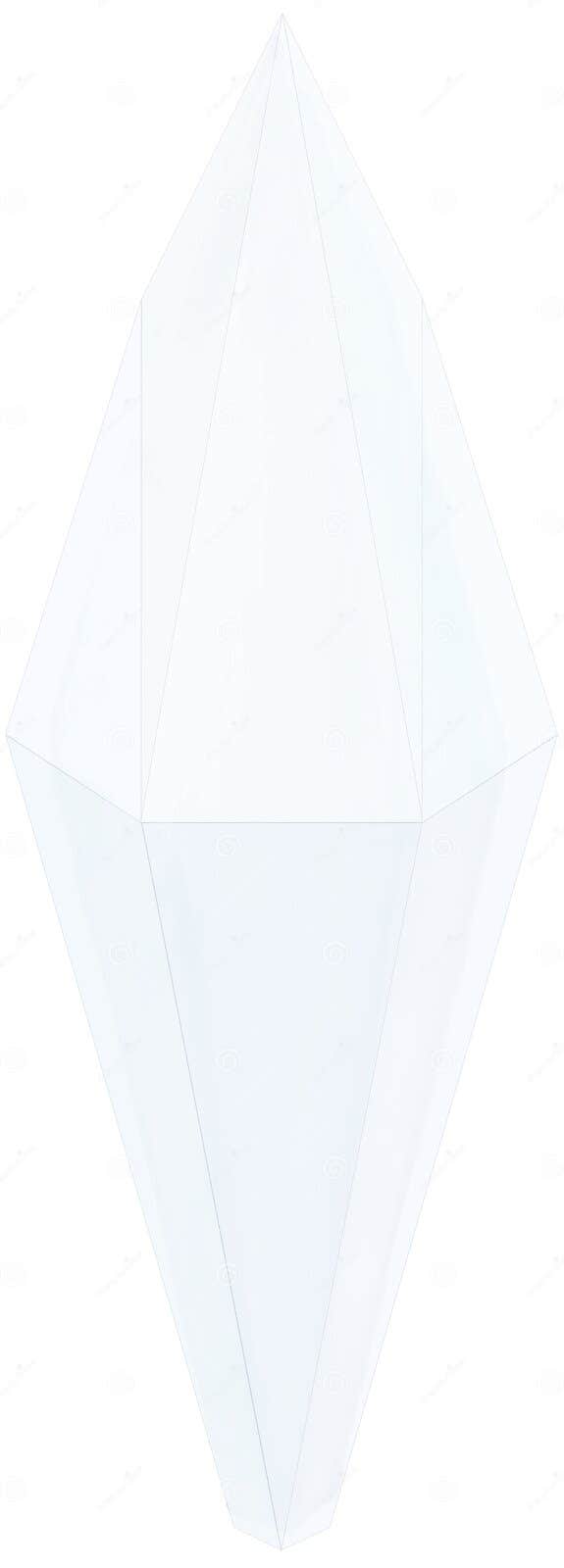 Octahedral Crystal. Polyhedron. Vitreous Crystal. Vector. Stock Vector ...