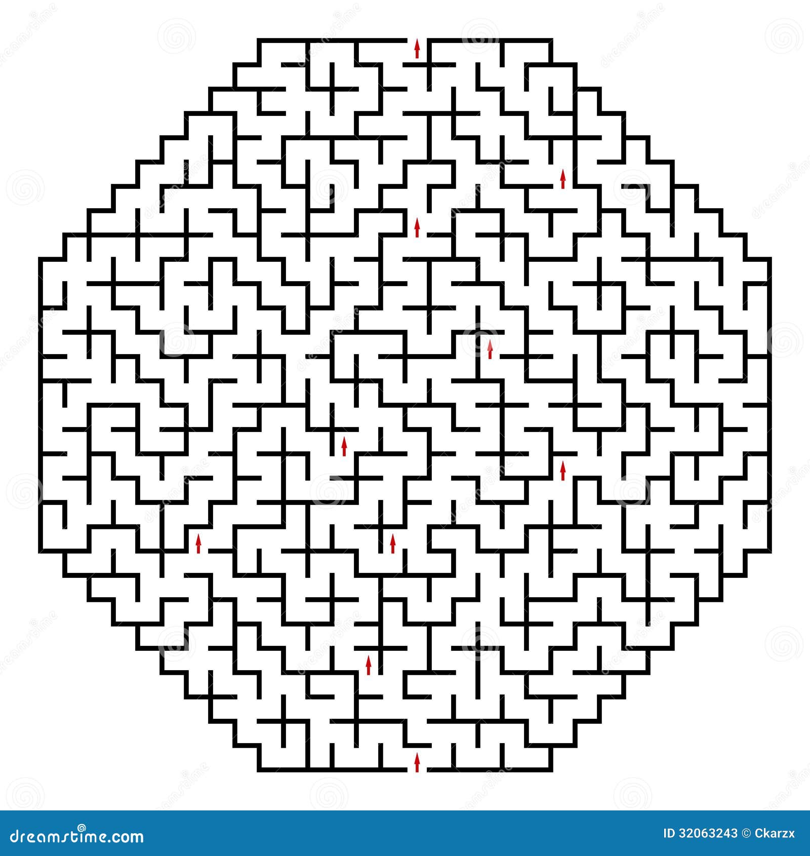 Octahedral Maze 30x30 (Black) Cartoon Vector | CartoonDealer.com #32063243