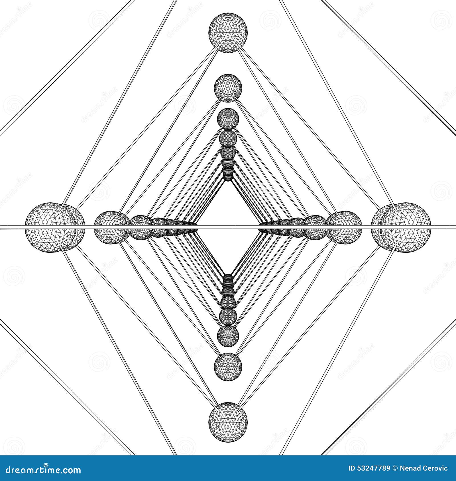 Octahedron DNA Molecule Structure Vector Stock Illustration ...
