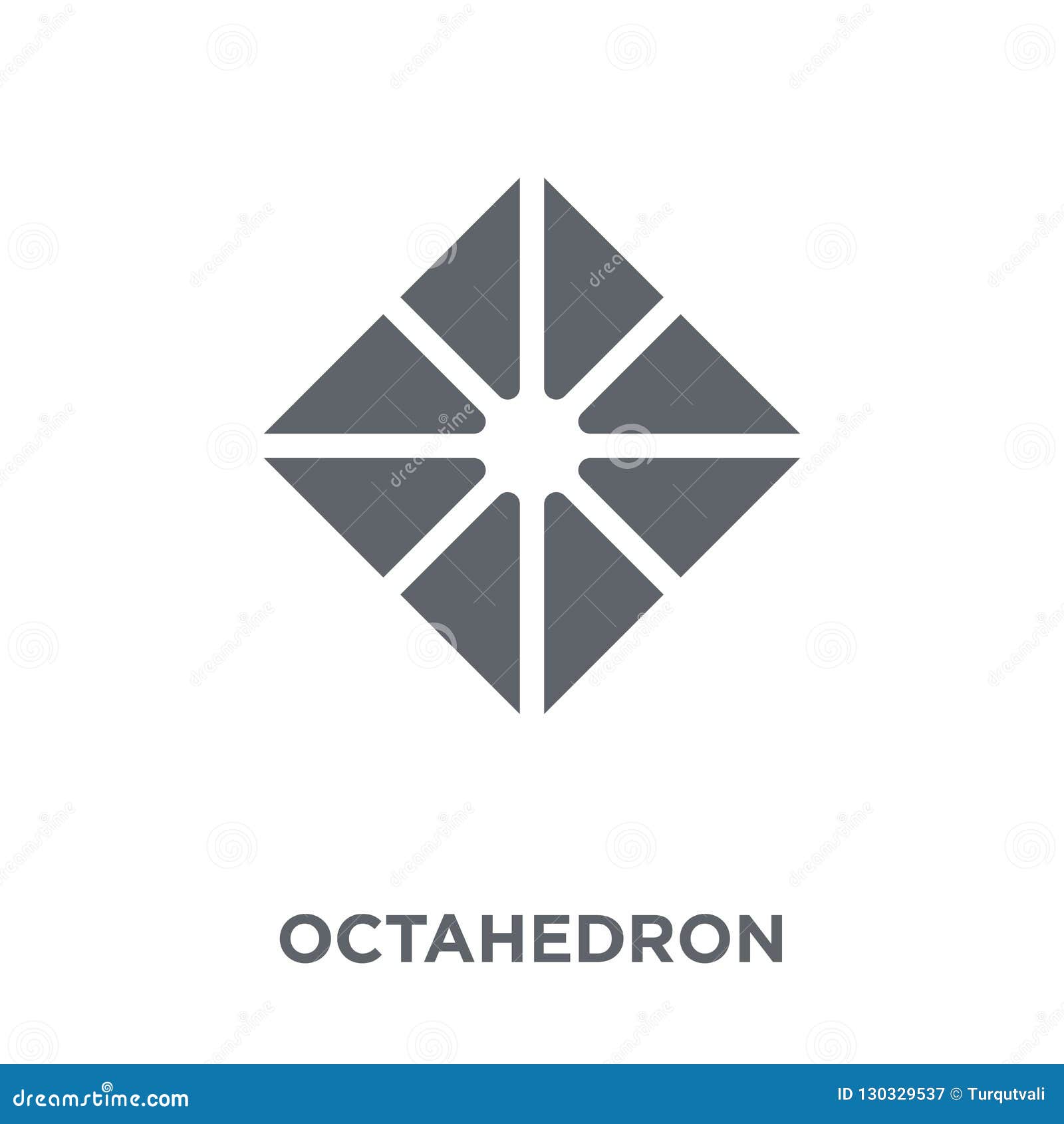 Octahedron Icon On White Background. Simple Element Illustration From ...