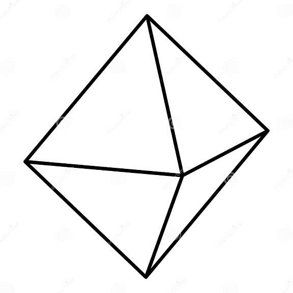 Octahedron Icon Illustration Stock Illustration - Illustration of ...