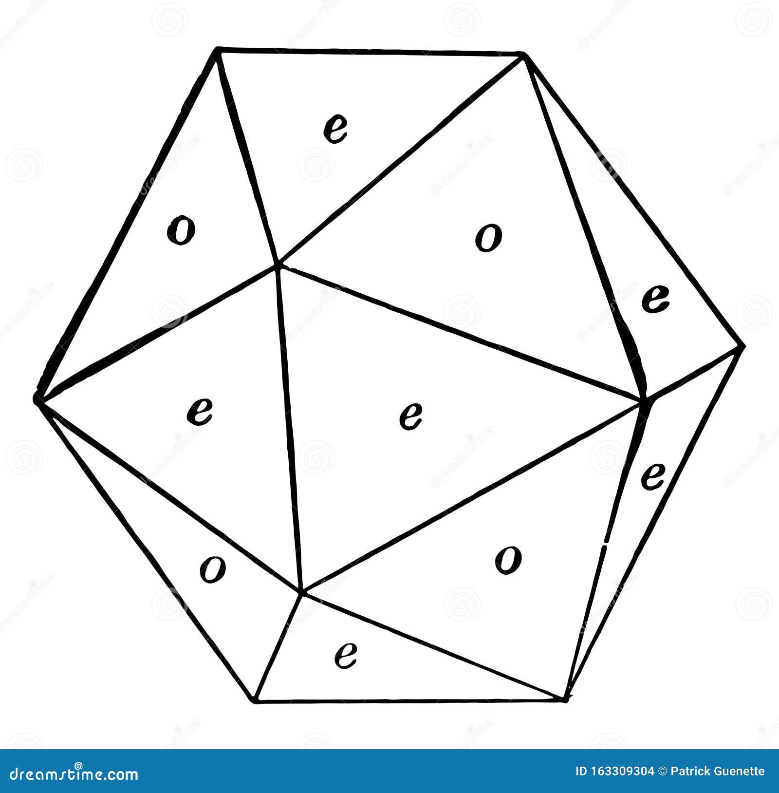 Octahedron and Pyritohedron Vintage Illustration Stock Vector ...