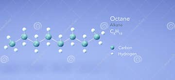 Octane, Molecular Structures, Alkane, 3d Model, Structural Chemical ...