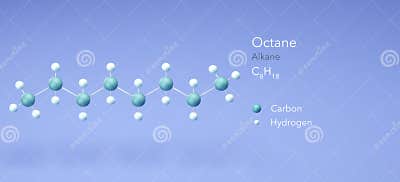 Octane, Molecular Structures, Alkane, 3d Model, Structural Chemical ...