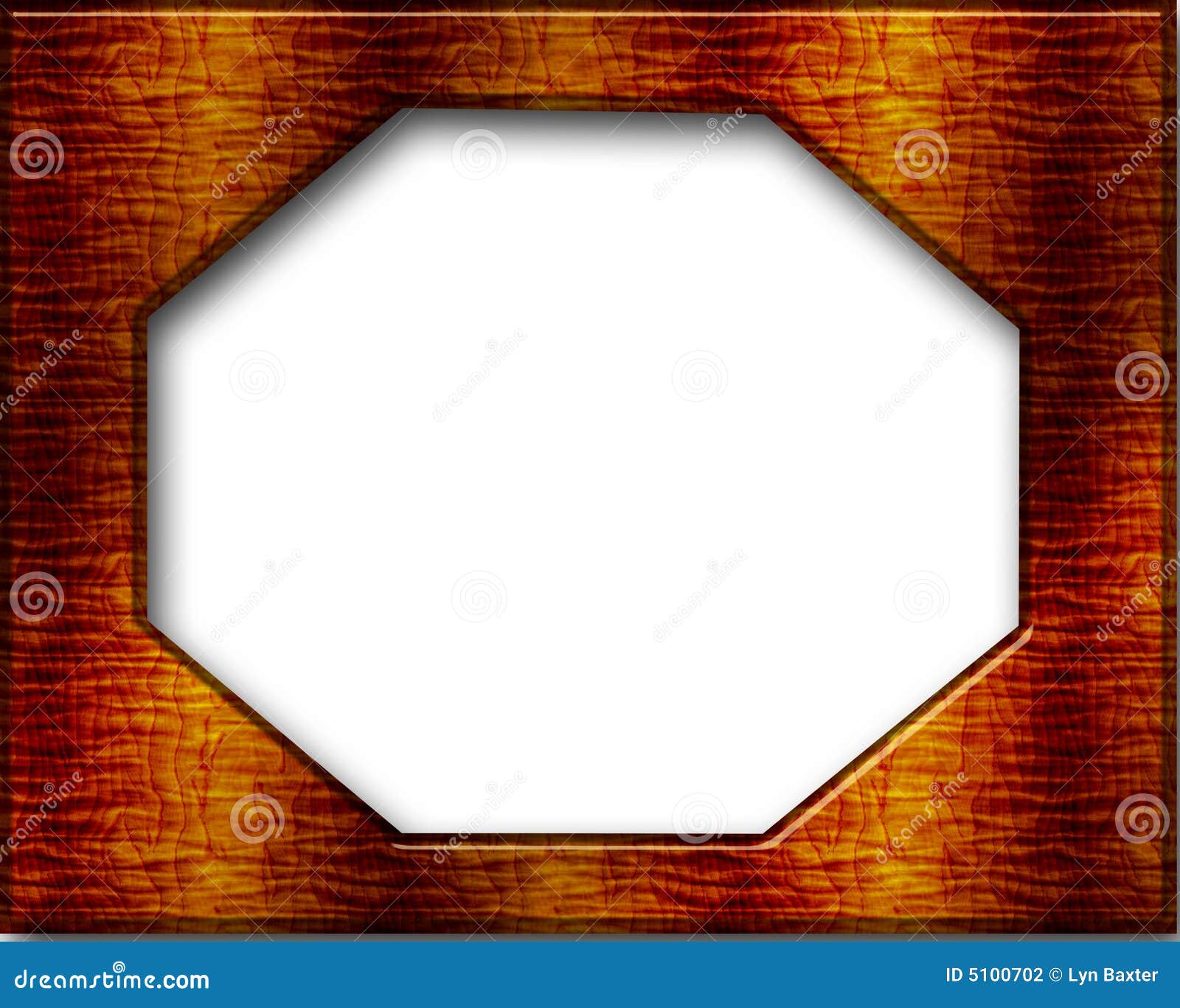 Octangle frame stock illustration. Illustration of isolated - 5100702