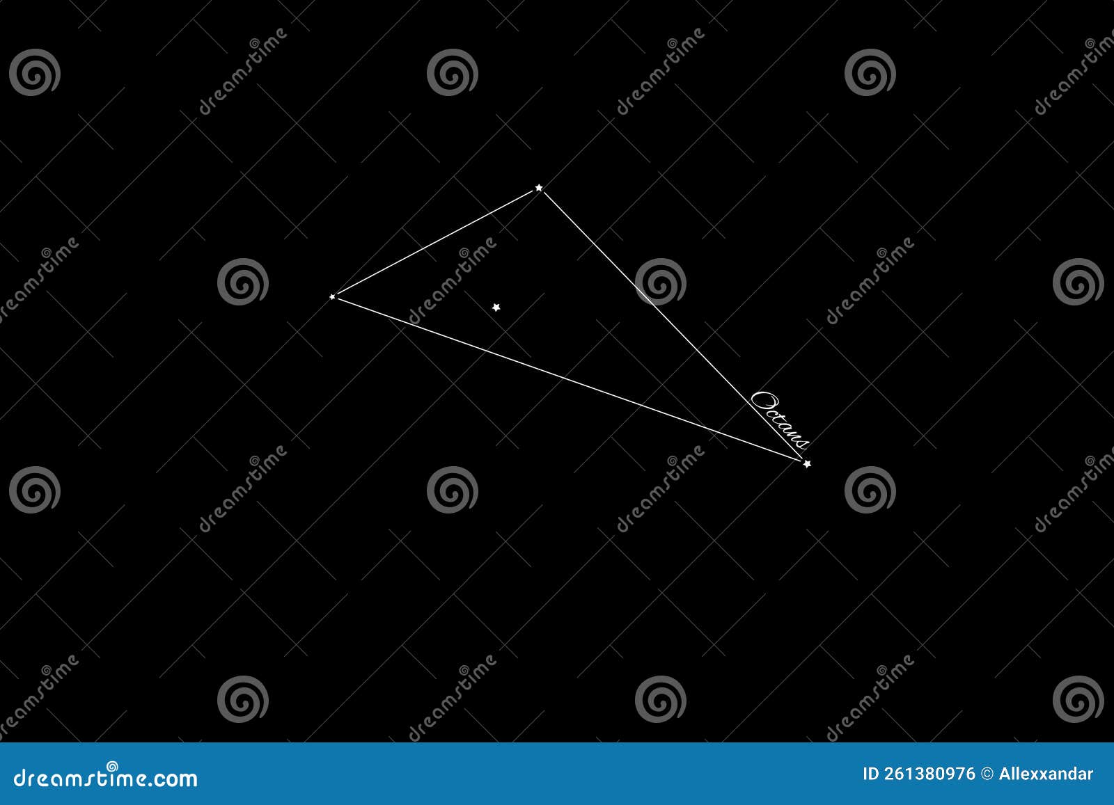 Octans Constellation, Cluster of Stars, Octans Hadleianus, Octant ...