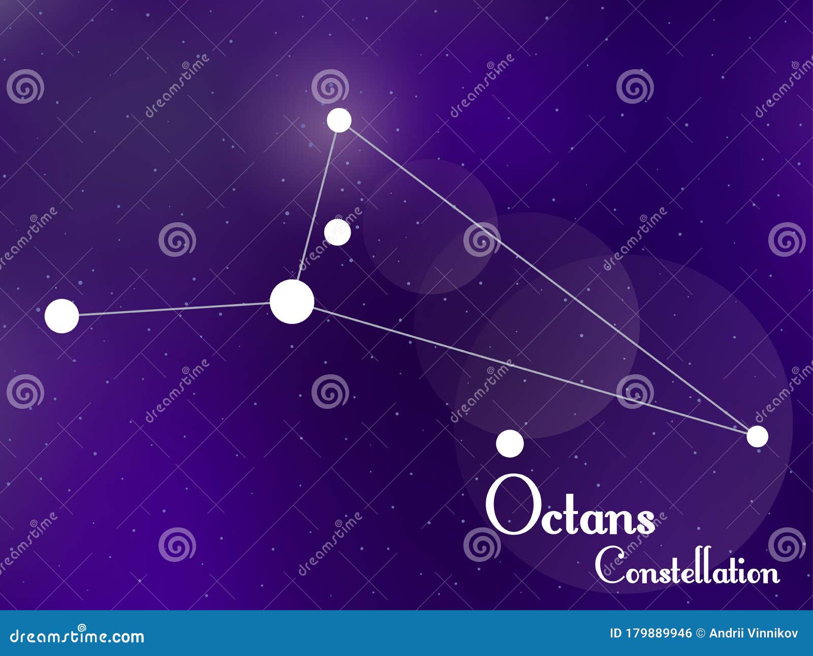 Octans Constellation 3d Symbol. Constellation Icon In Isometric Style ...