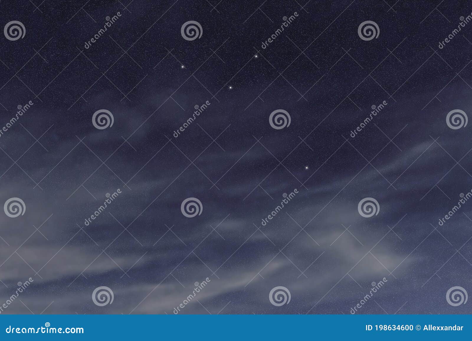 Octans Star Constellation, Night Sky, Cluster of Stars, Deep Space,Â ...