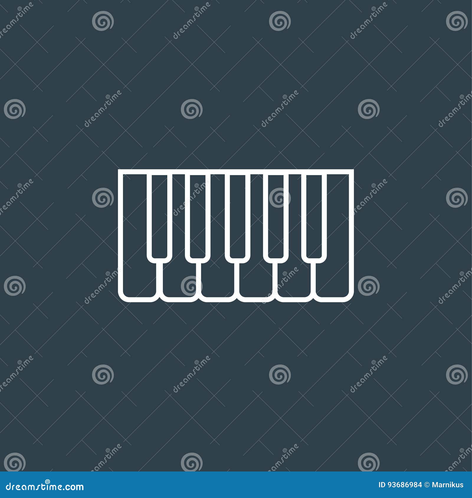 Octave Icon From Music And Media Outline Collection. Thin Line Octave ...