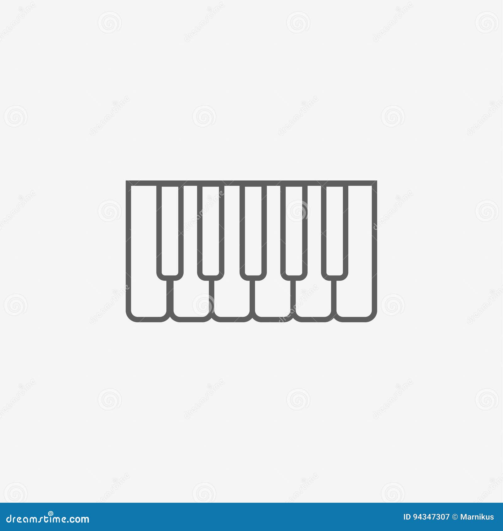 Octave Icon From Music And Media Outline Collection. Thin Line Octave ...