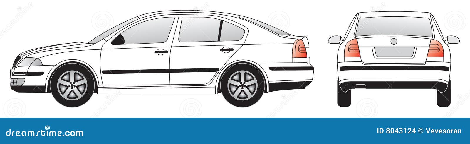 Octavia stock vector. Illustration of elegant, motor, detail - 8043124