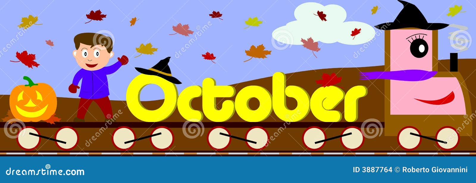 October stock illustration. Illustration of colours, card - 3887764