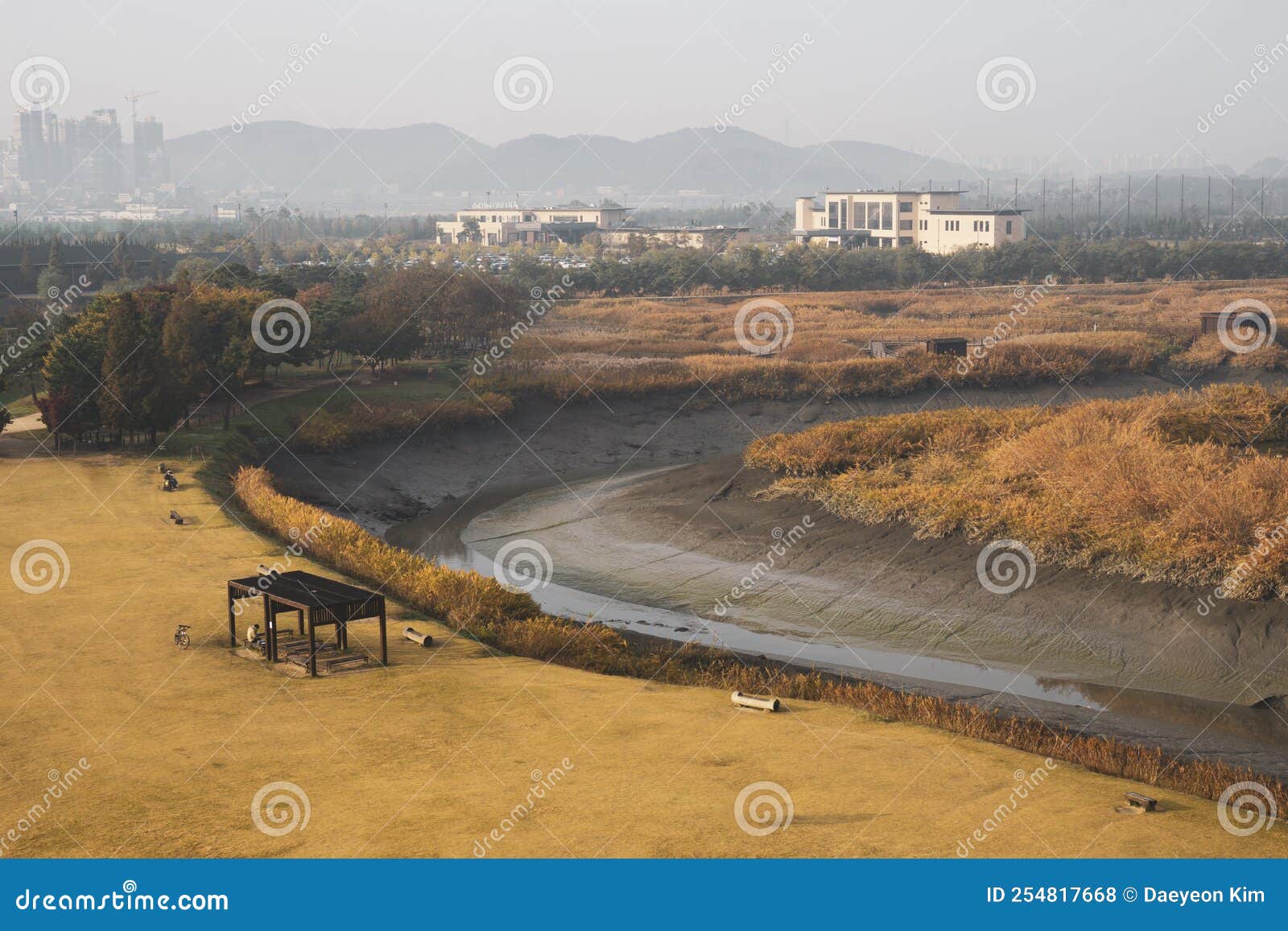 October Autumn Scenery Photo and Tidal Flat Stock Photo - Image of fall ...