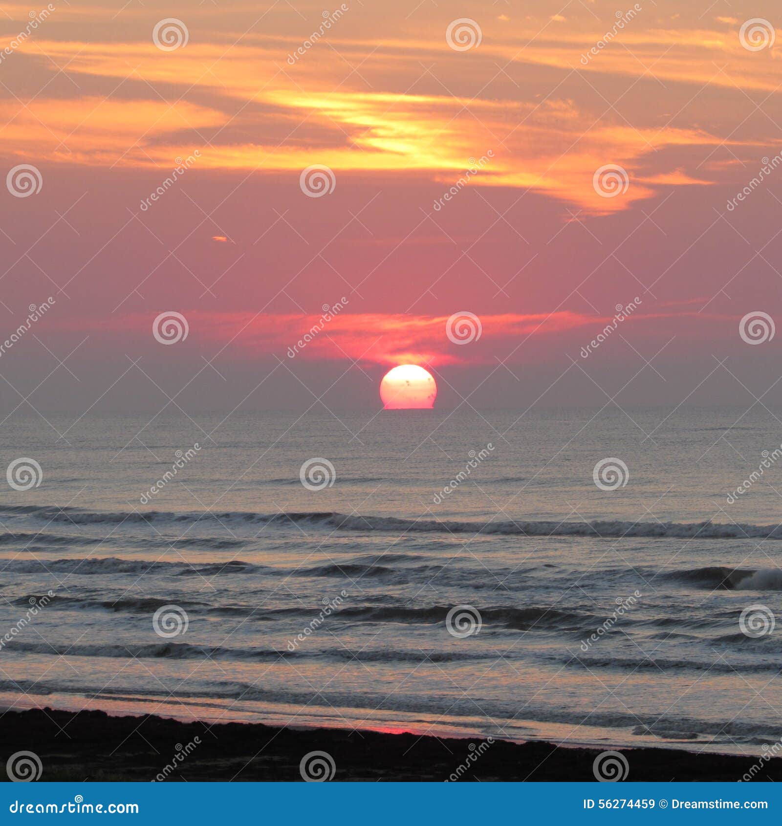 October beach sunrise stock image. Image of nature, texas - 56274459