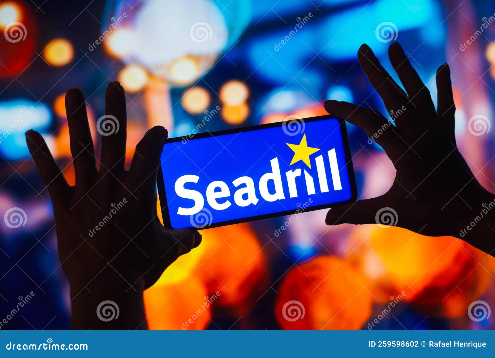 October 22, 2022, Brazil. in this Photo Illustration, the Seadrill Logo ...