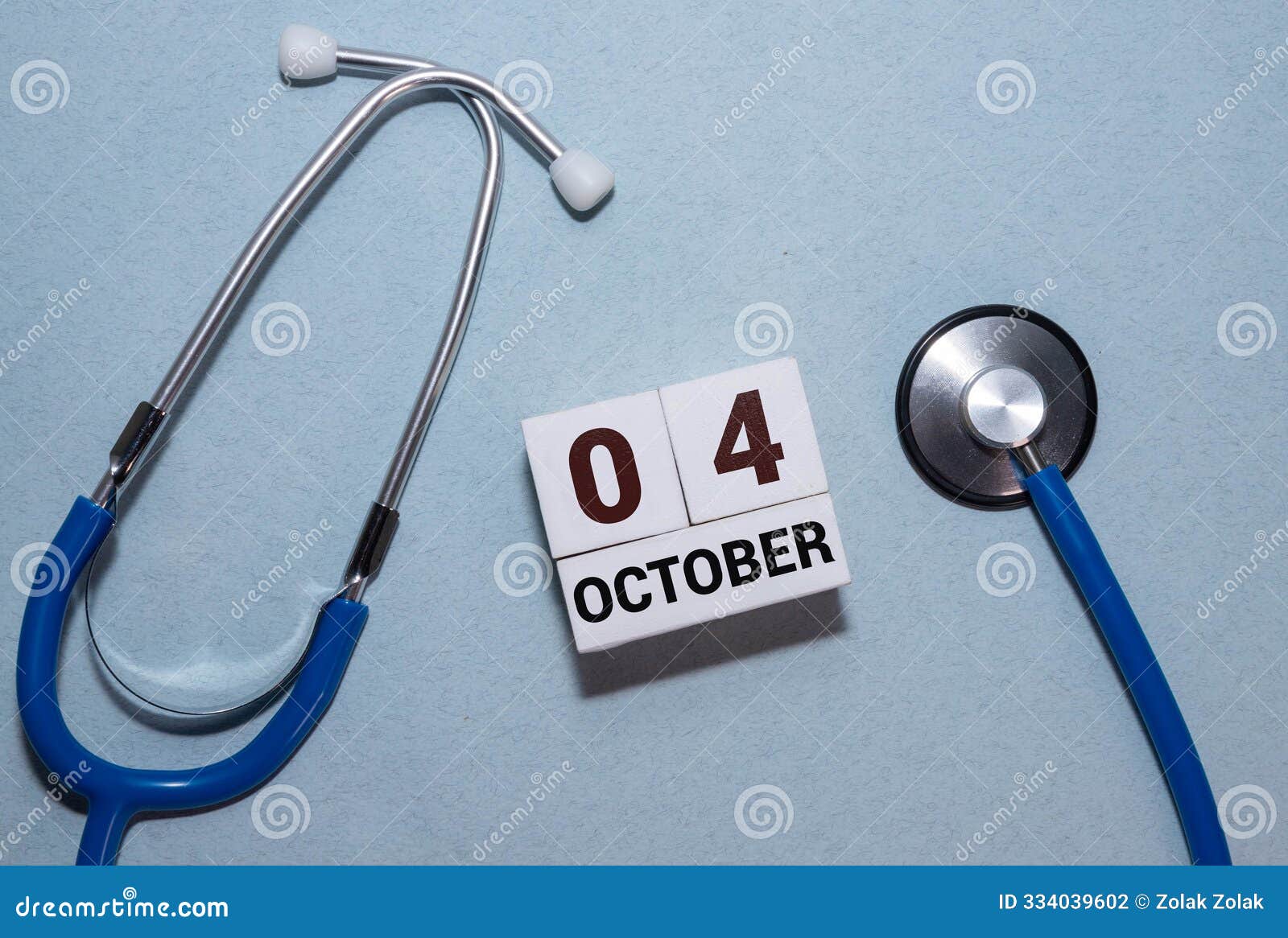 October 4 Calendar Date Text on Wooden Blocks with Copy Space for Ideas ...