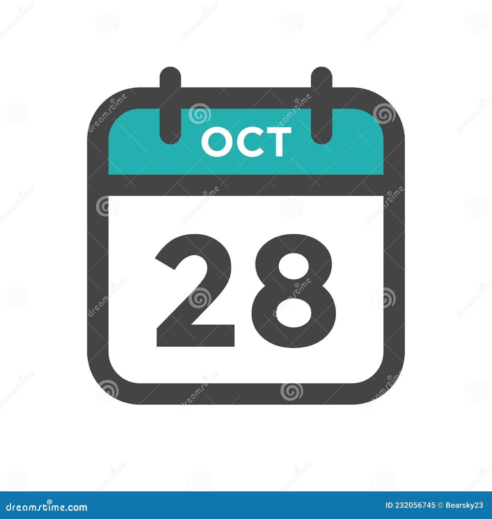 October 28 Calendar Day or Calender Date for Deadlines or Appointment ...