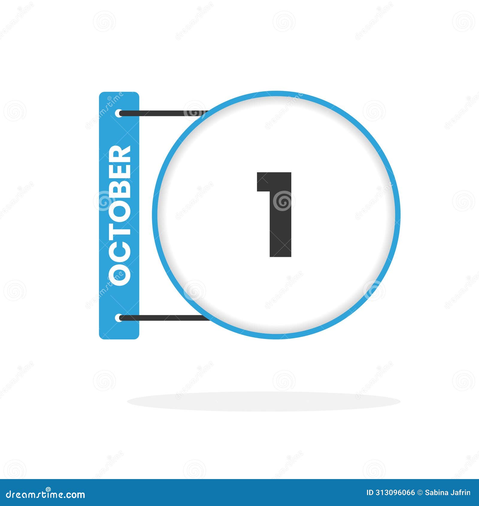 October 1 Calendar Icon. Date, Month Calendar Icon Vector Illustration ...