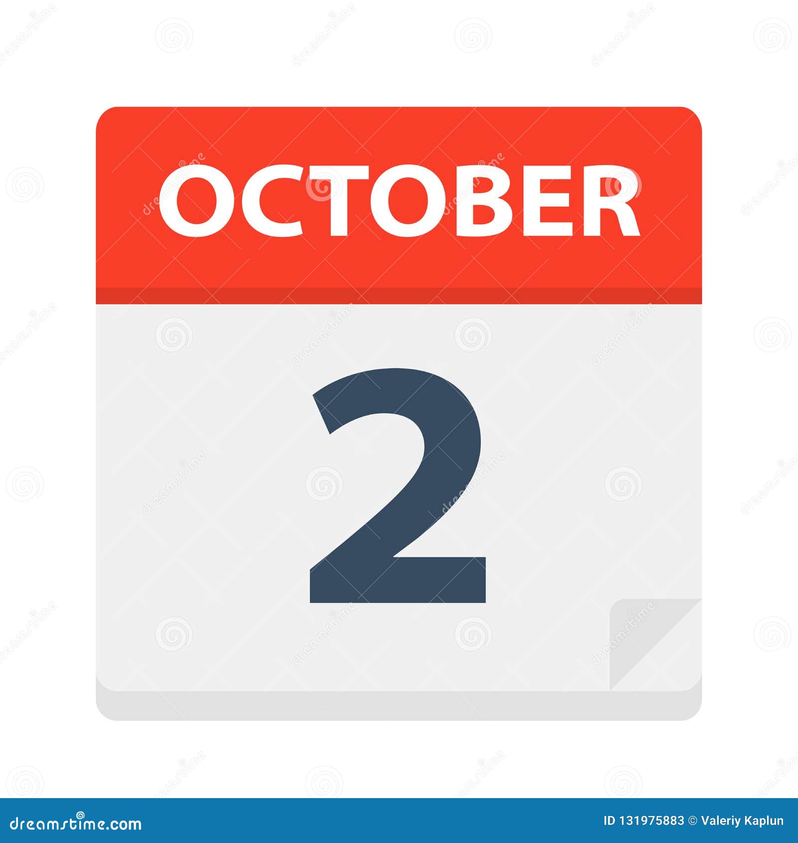 October 2 - Calendar Icon stock illustration. Illustration of icon ...