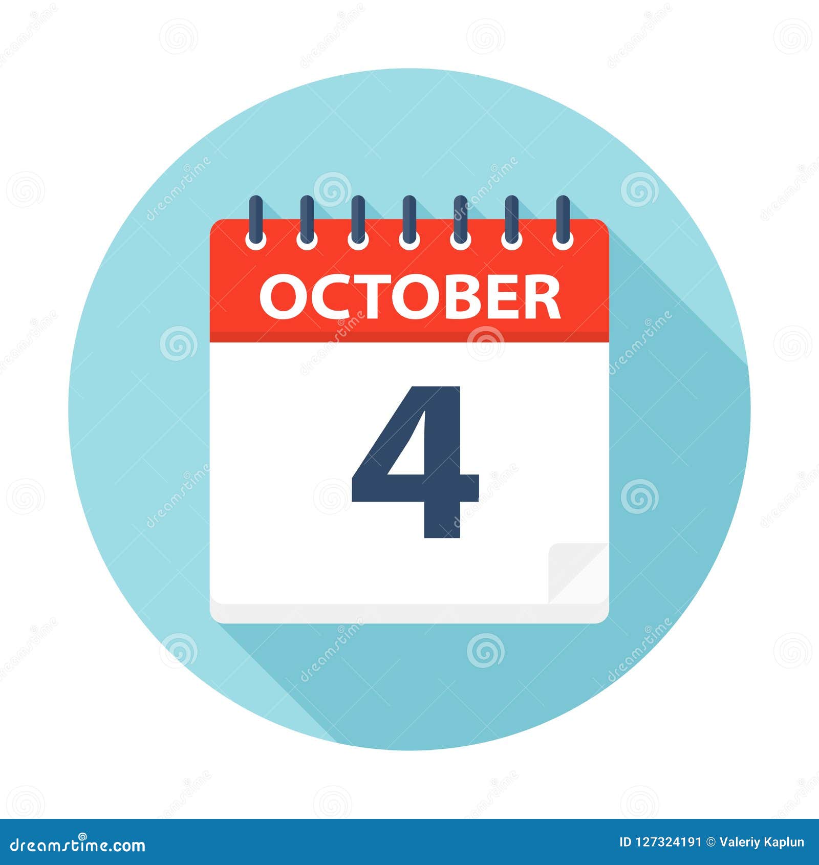 October 4 - Calendar Icon stock illustration. Illustration of plan ...