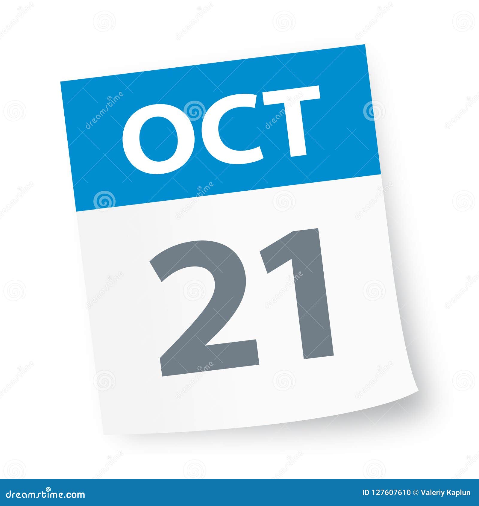 October 21 - Calendar Icon stock illustration. Illustration of 2021 ...