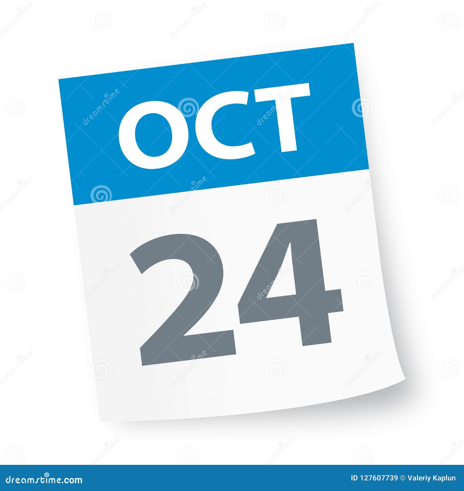 October 24 - Calendar Icon stock illustration. Illustration of icon ...