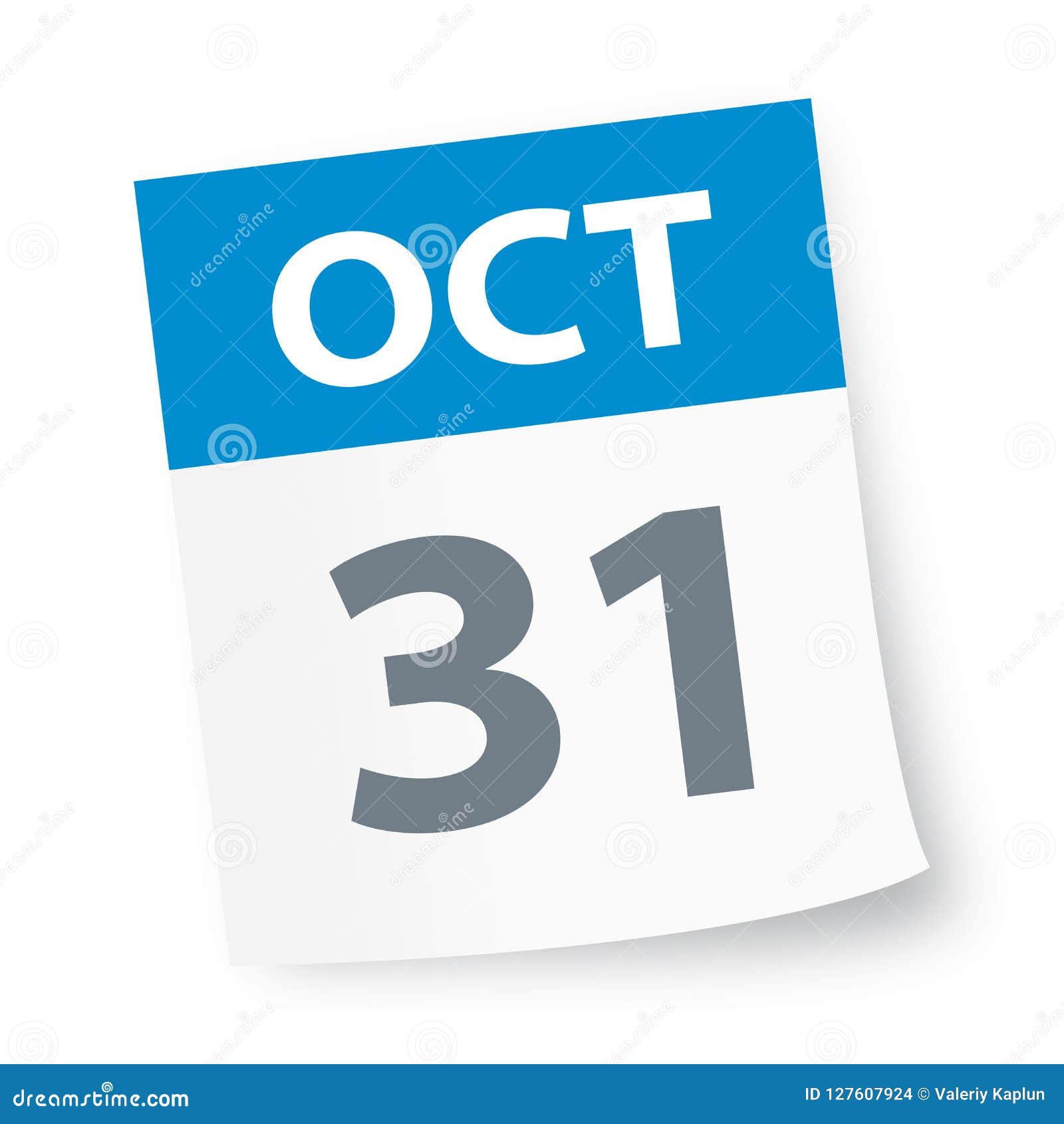 October 31 - Calendar Icon stock illustration. Illustration of round ...