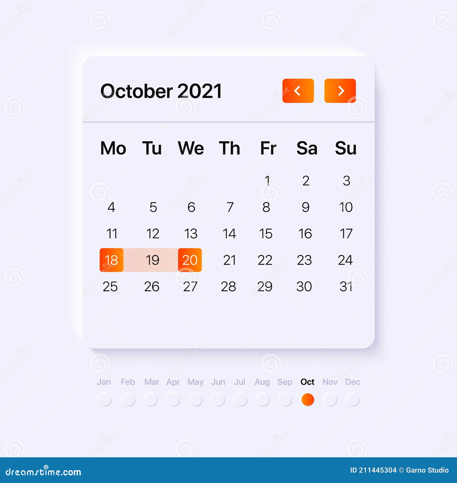 2021 October Calendar Layout Template Isolated In White Background ...