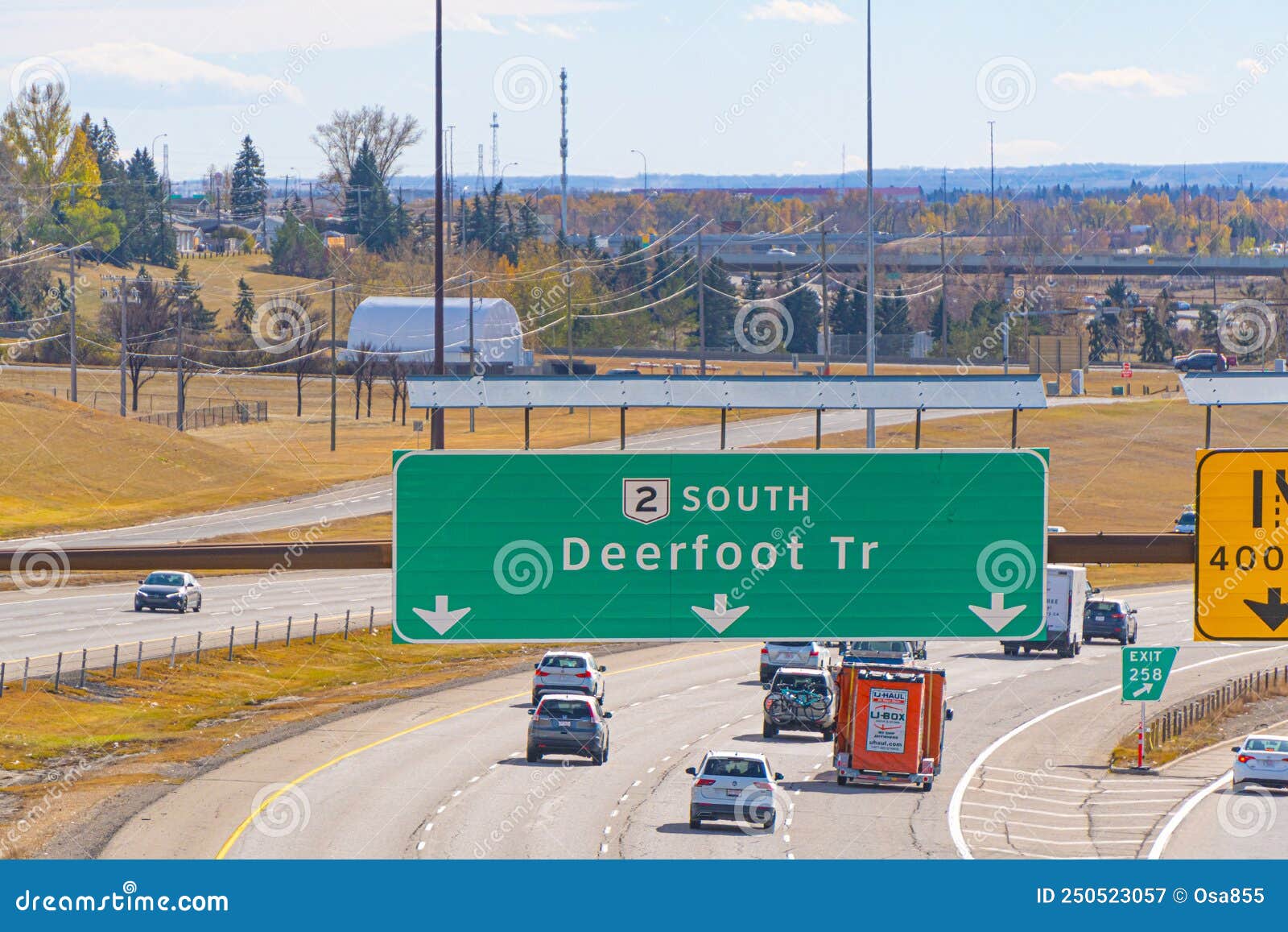 October 15 2021 - Calgary, Alberta Canada - Deerfoot Trail Road ...