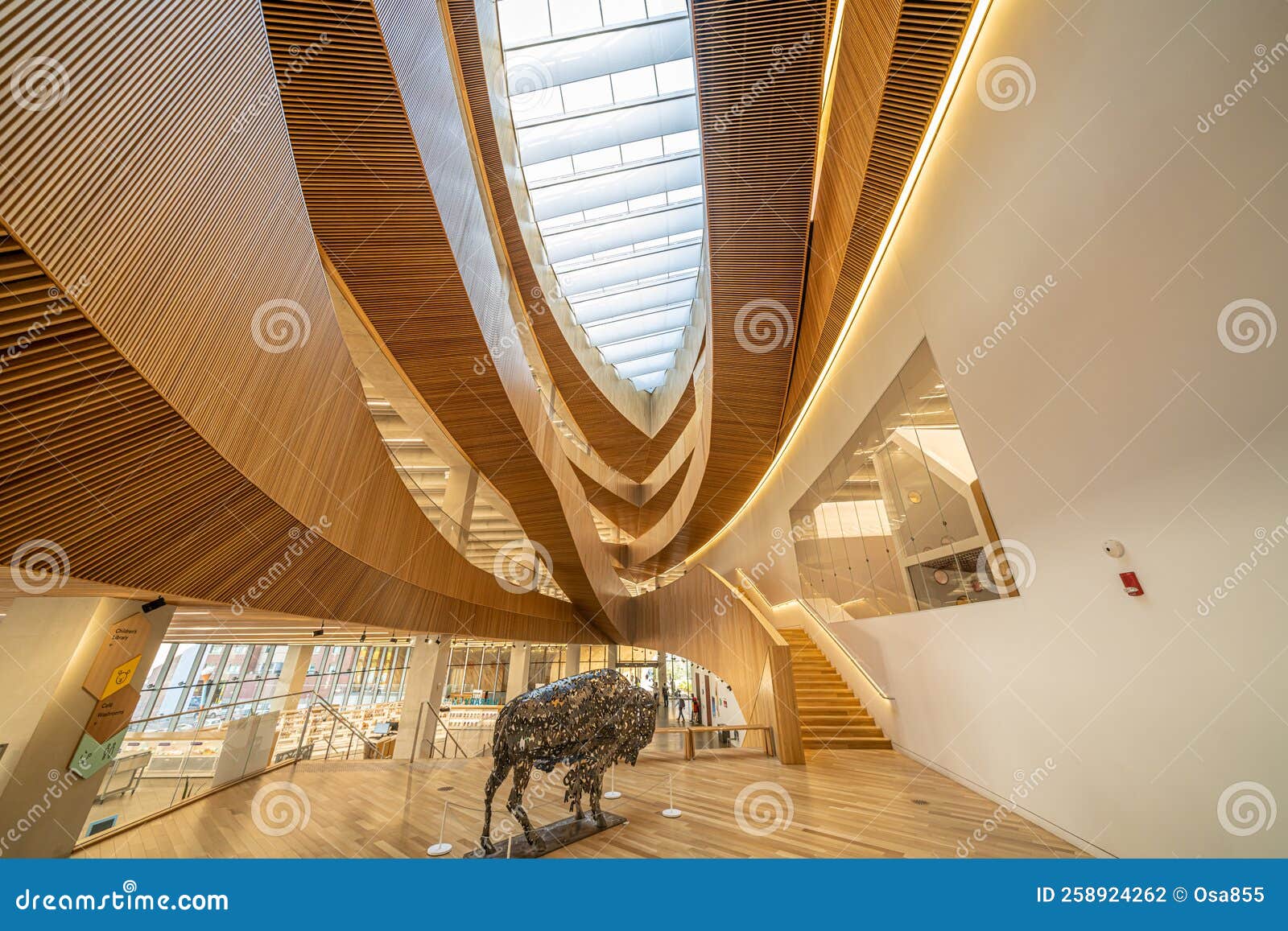 October 7 2022 - Calgary, Alberta - Interior of the New Calgary Central ...