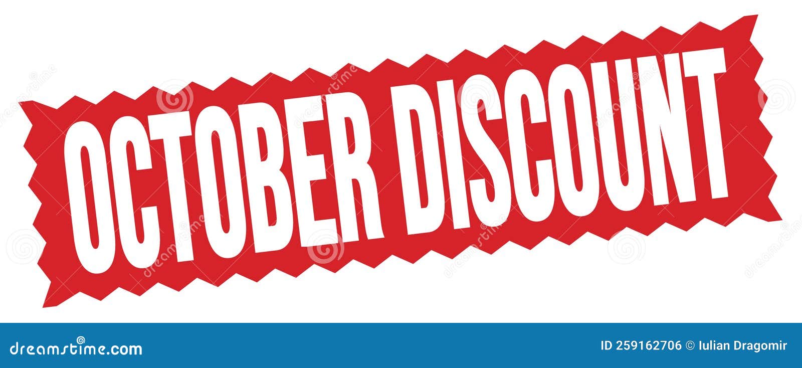 OCTOBER DISCOUNT Text Written on Red Stamp Sign Stock Illustration ...