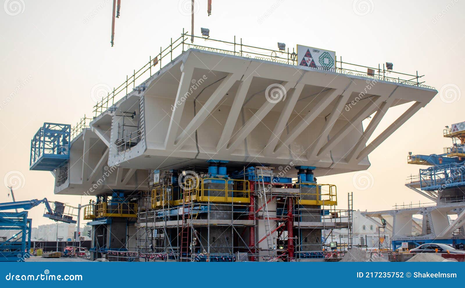 October 12 2020- Doha, Qatar :Construction of Highway Bridges Stock ...