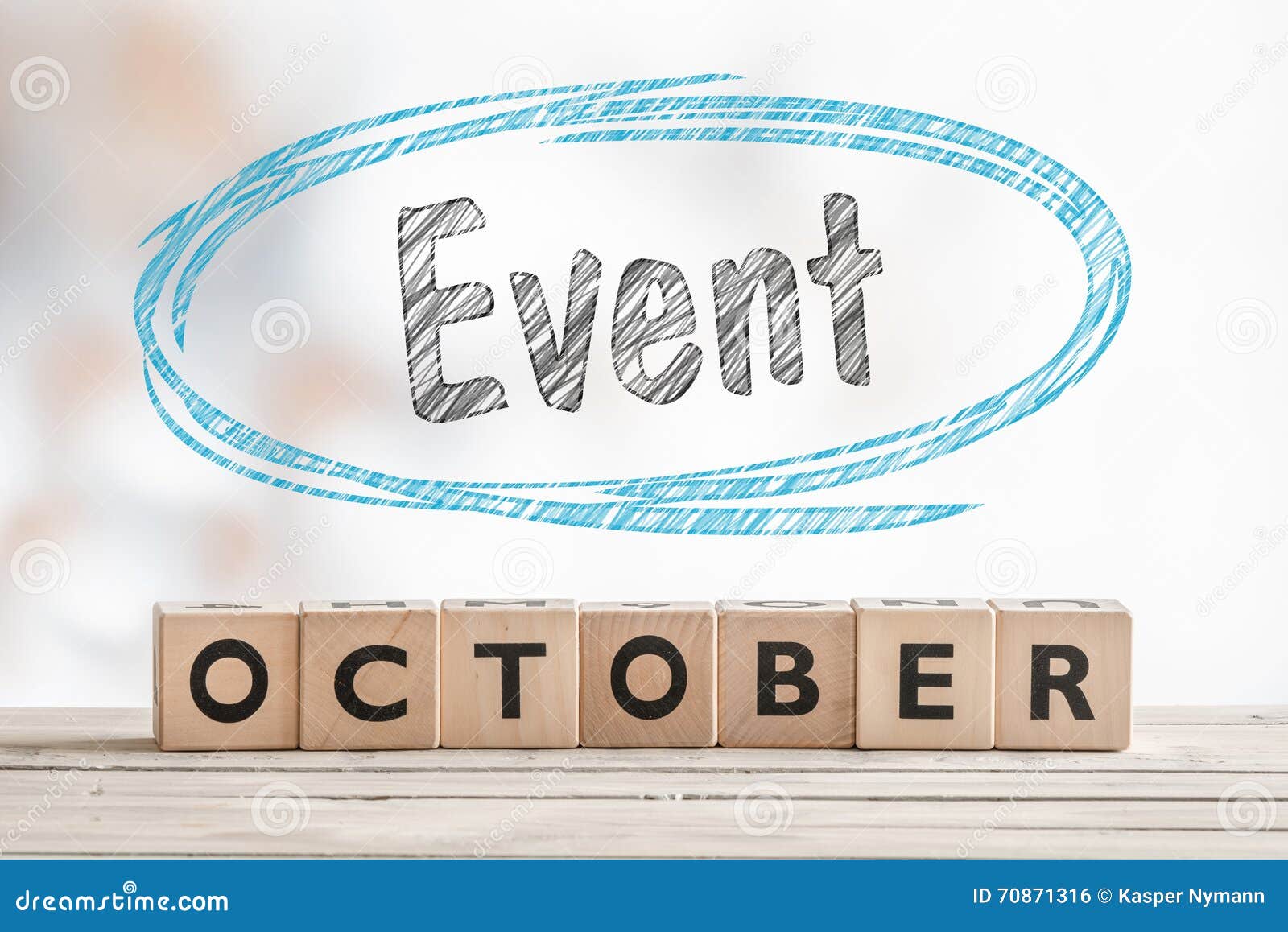 October Event Sign Made of Wood Stock Photo - Image of creative, movies ...