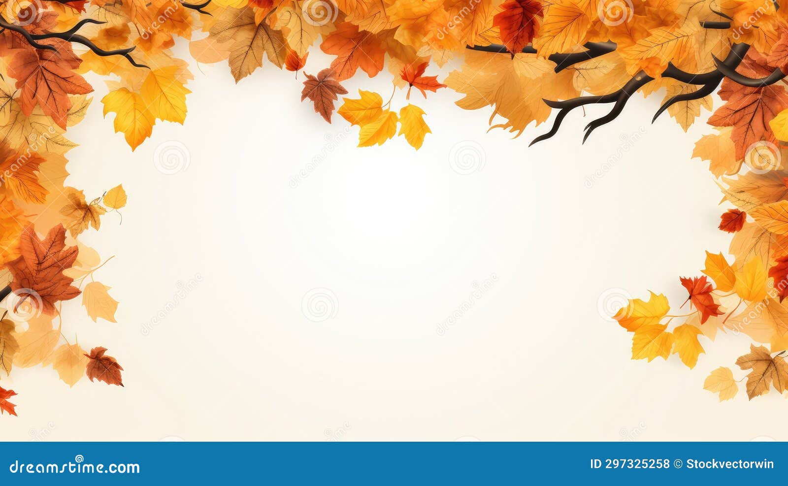 October Fall Frame Oak Charming Stock Illustration - Illustration of ...