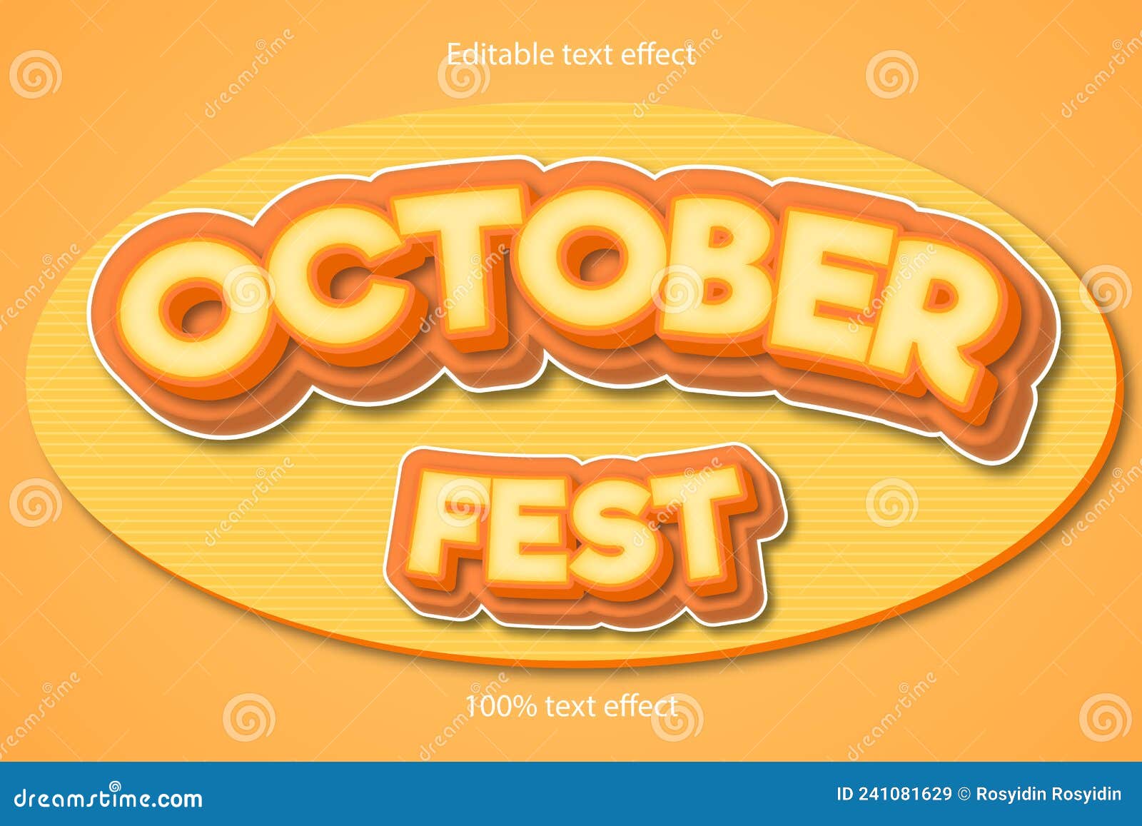 October Fest with Yellow Background and Text Color Text Effect Stock ...