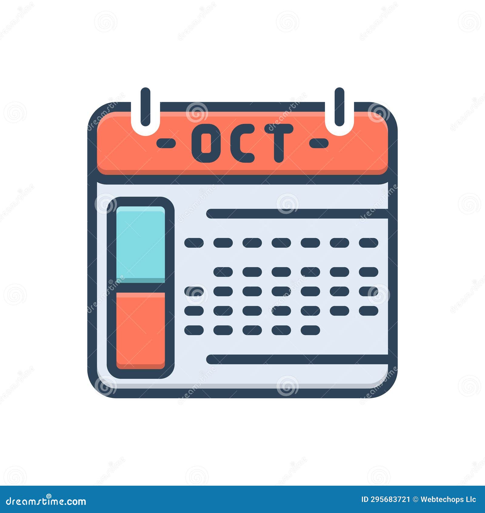 Color Illustration Icon for October, Oct and Organizer Stock ...