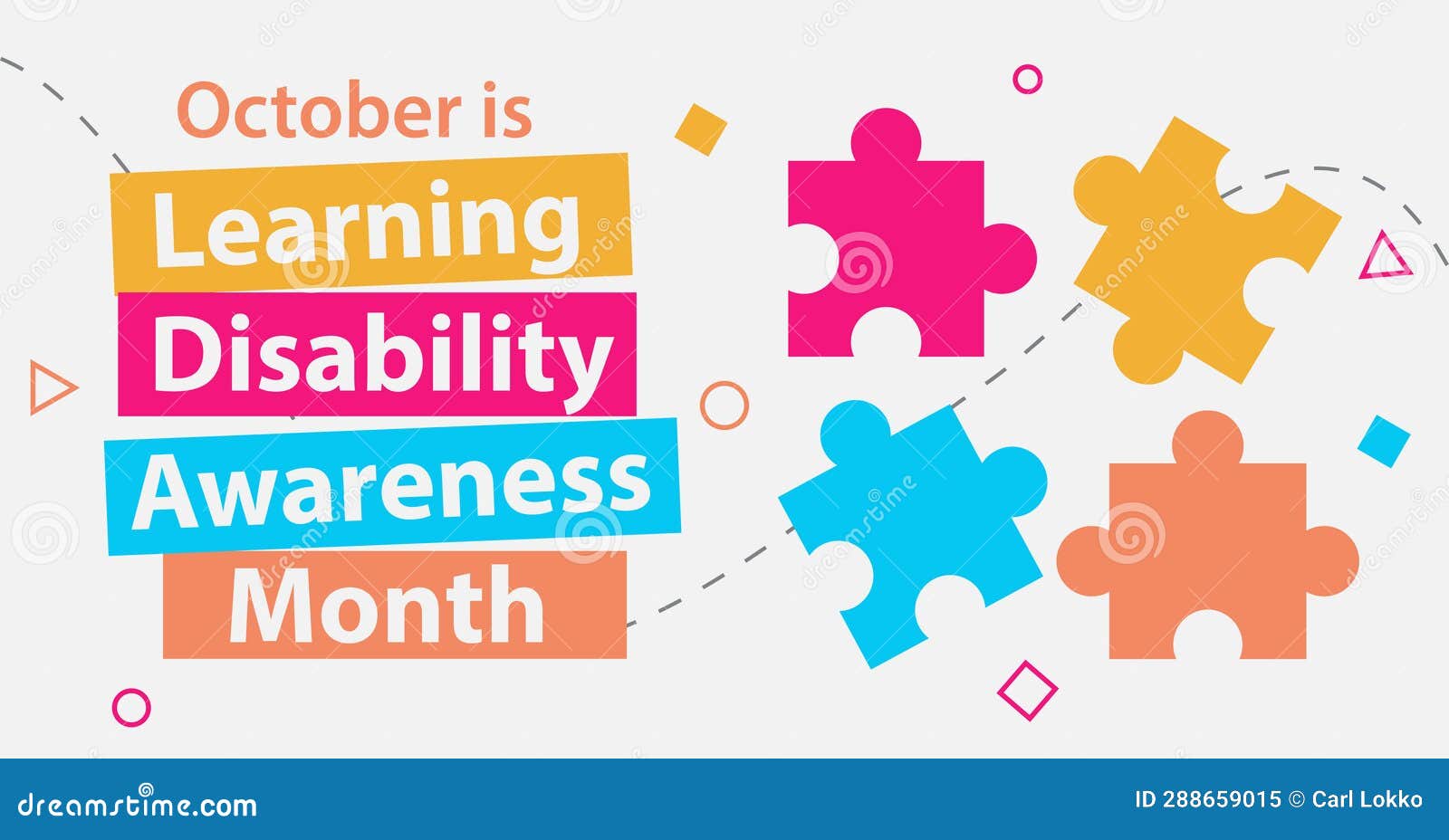 October is Learning Disability Awareness Month. Vector Banner Stock ...