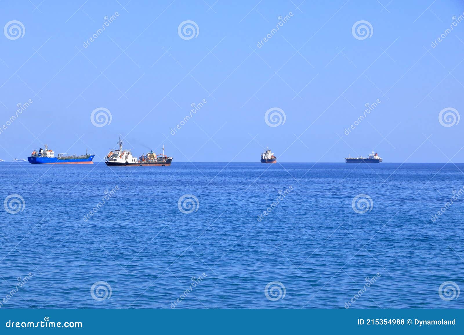 October 06 2020 - Limassol, Cyprus: Large Container Ships Waiting in ...