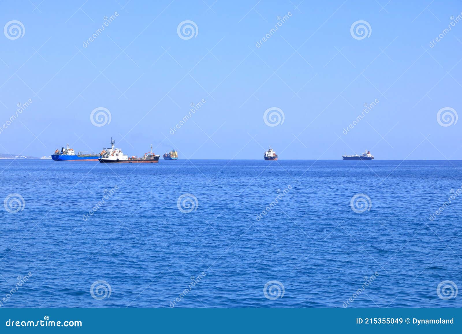 October 06 2020 - Limassol, Cyprus: Large Container Ships Waiting in ...