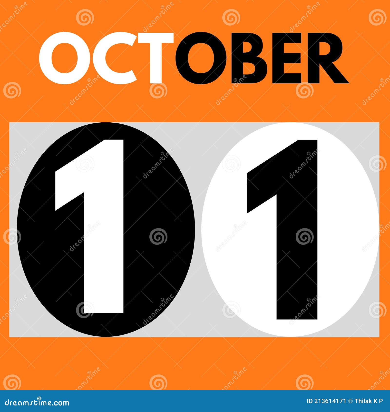 October 11 . Modern daily Calendar Icon .date ,day, Month Stock ...