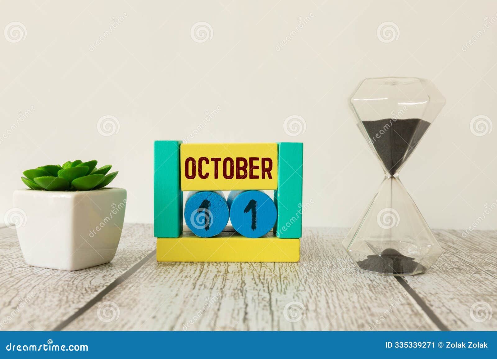 October Month, Appointment Date with Number Cube Design. Date 11. Stock ...
