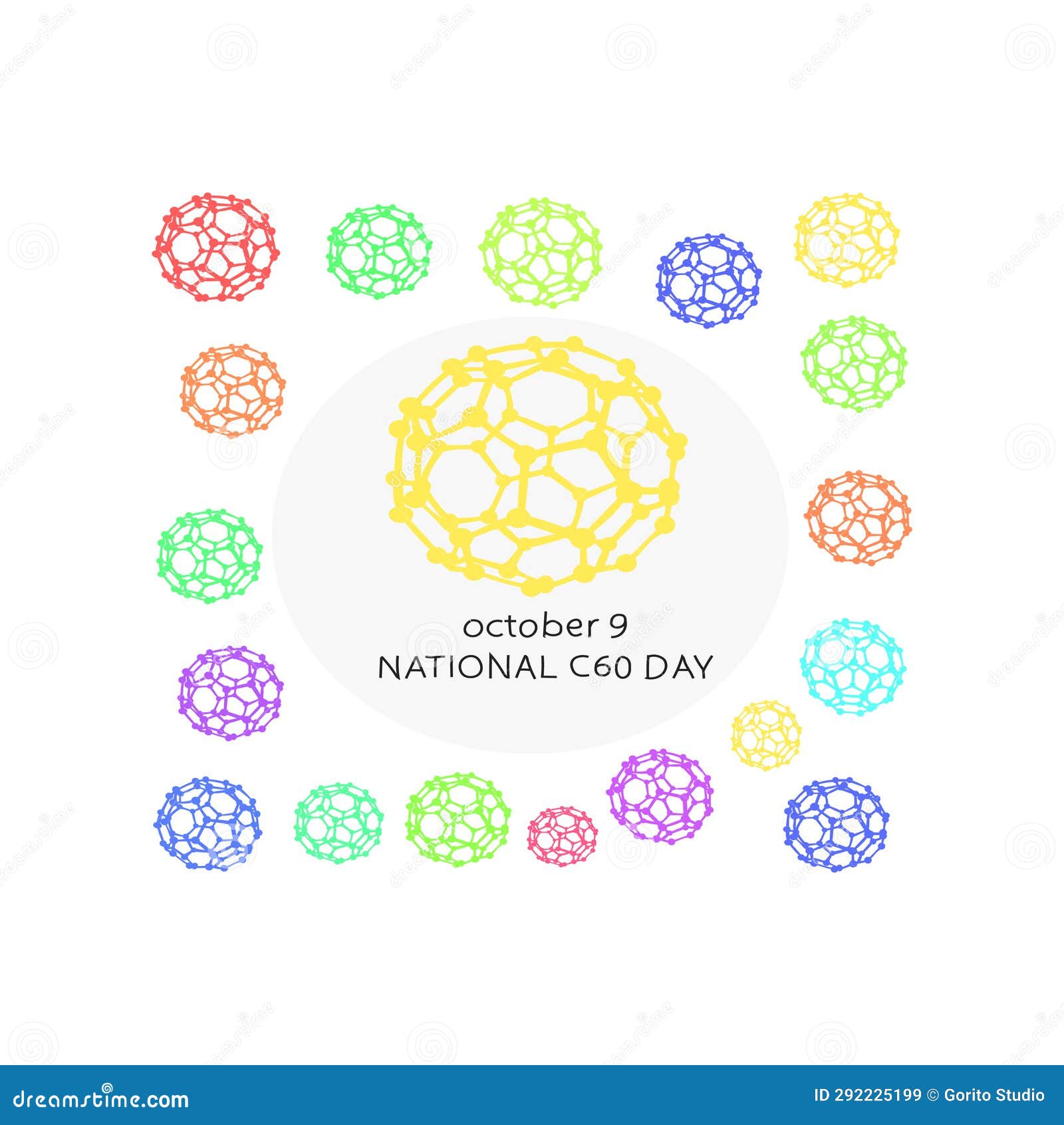 9 October is National C60 Day Vector Illustration Stock Illustration ...