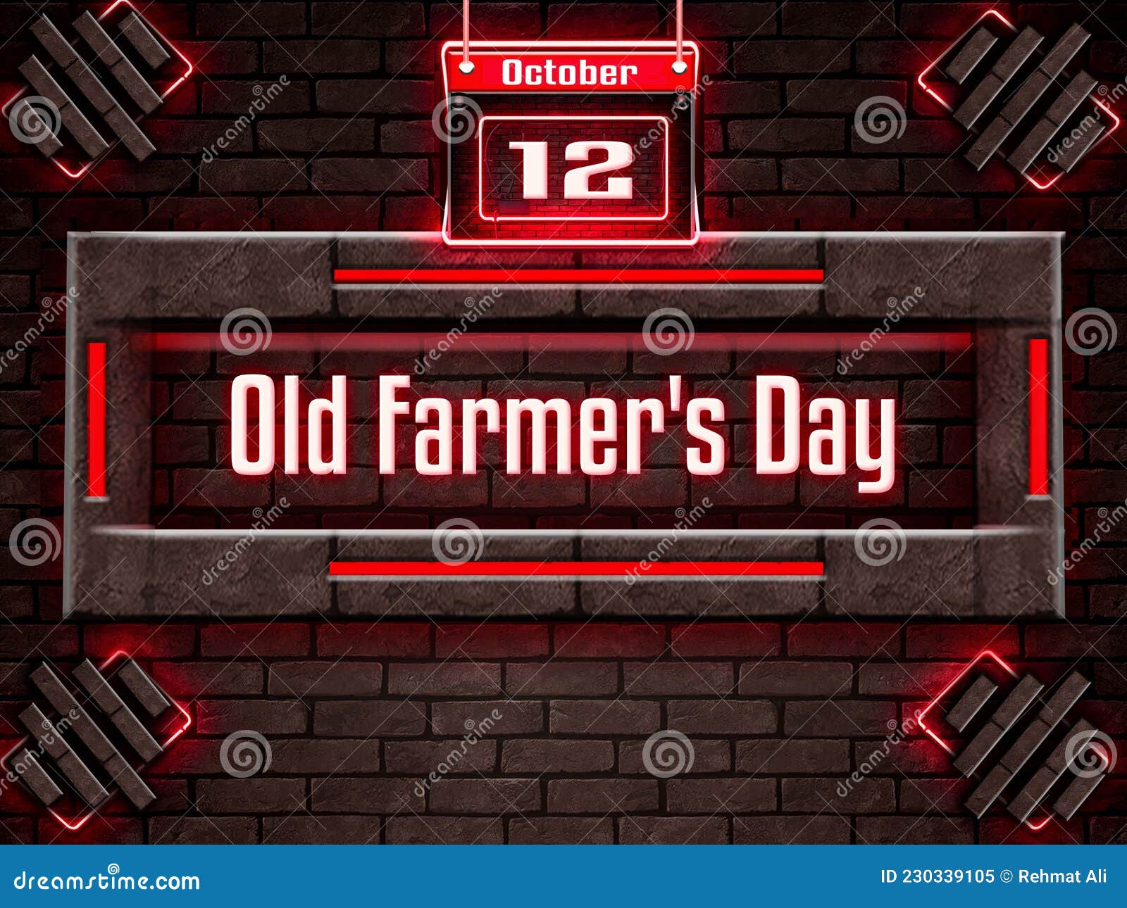 12 October, National Gumbo Day, Neon Text Effect on Bricks Background ...