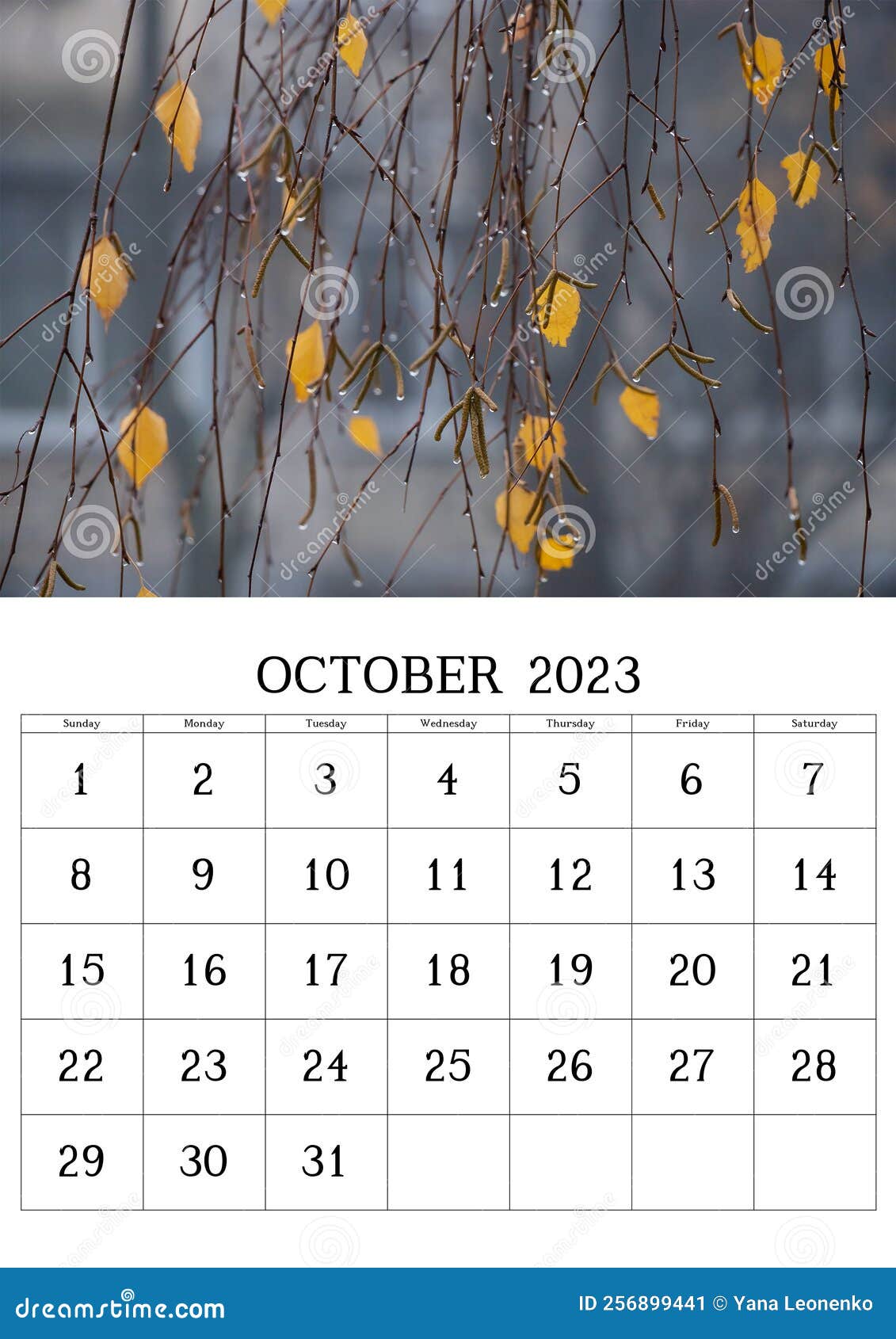 October 2023 Template, Calendar 2023 Design Vector, Planner Layout ...