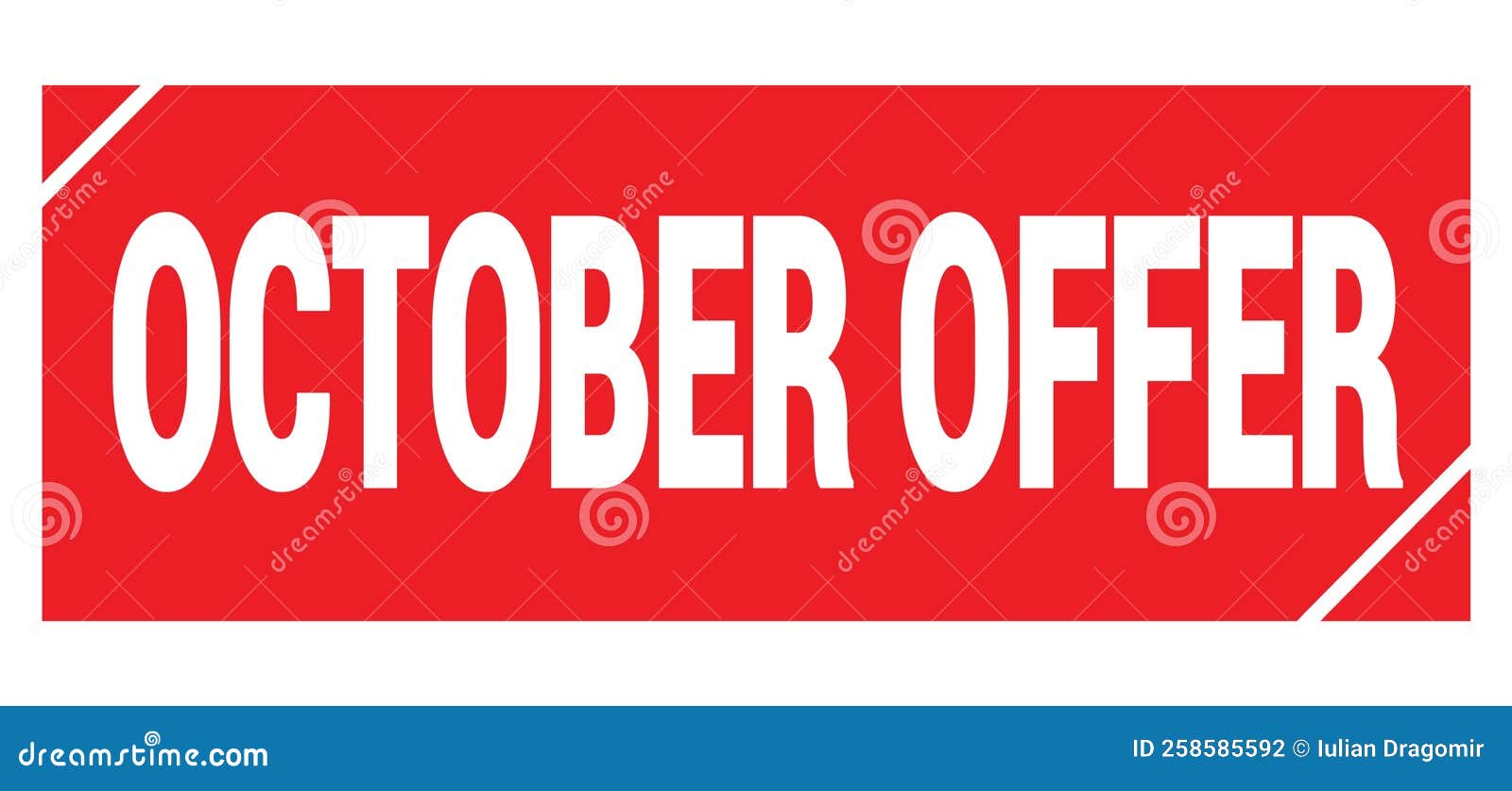 OCTOBER OFFER Text Written on Red Stamp Sign Stock Illustration ...