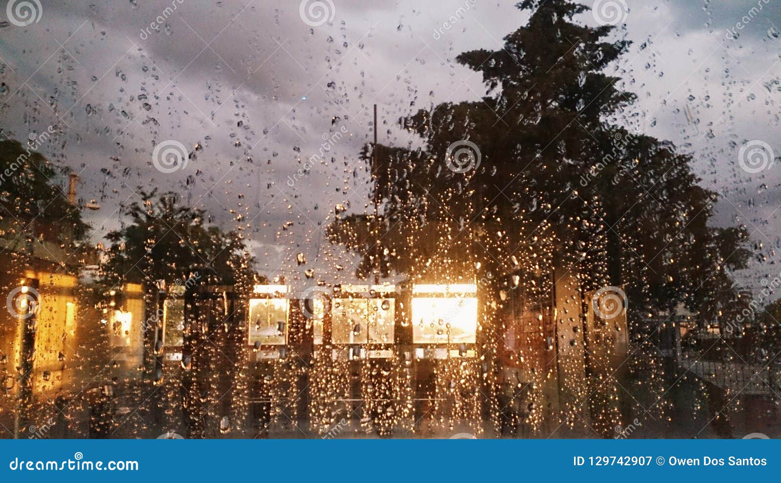 October rain stock image. Image of rain, sunset, october - 129742907